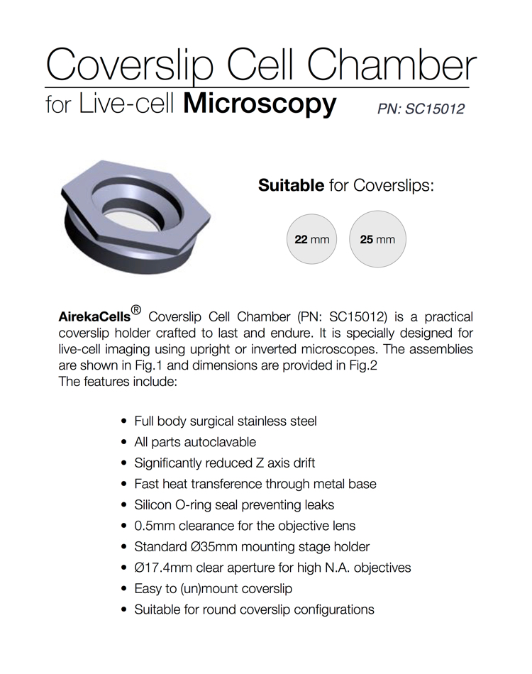 SC15012-Coverslip Cell Chamber