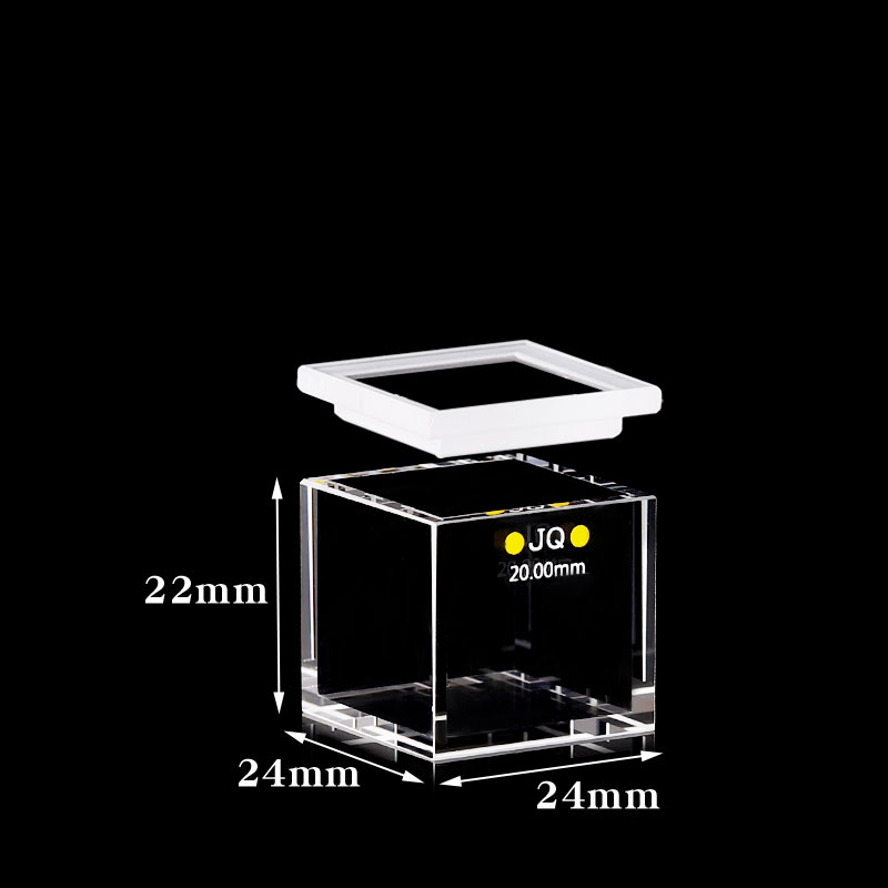 Quartz Cubic Cuvette, 20mm Pathlength, 8 mL, Molded, QG24347-4