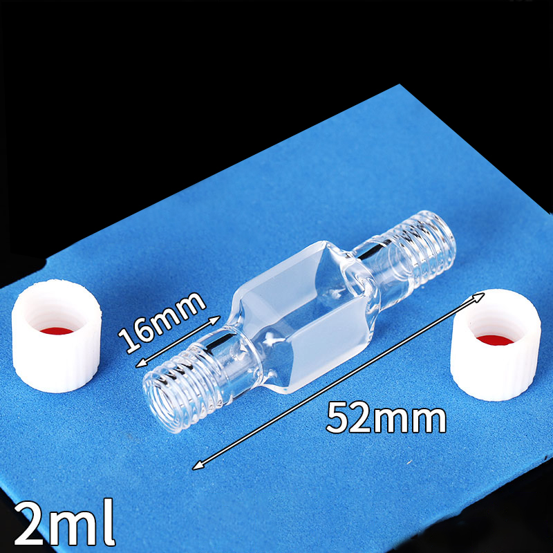 Quartz Flow Through Cuvette, 2 Screw Cap on Both Ends, 10mm Pathlength ...