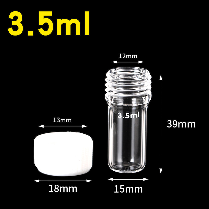 Quartz Customized Screw Cap Vial, 15 x 39mm, QG24566