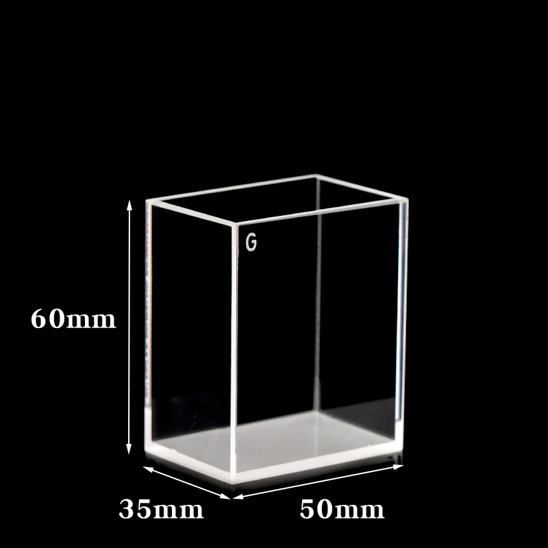 Glass Rectangular Cuvette Tank, 31 / 46mm Pathlength, 82 mL, Glued ...