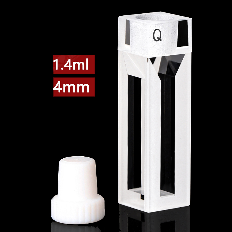 Quartz Semi-Micro Cuvette , 4 / 10mm Pathlength, 1.4 mL, Fused, QG24686-4