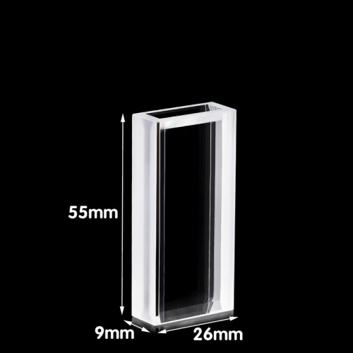 Quartz Flow Through Cuvette, 3mm Pathlength, 3 mL, Glued, QG24092-2