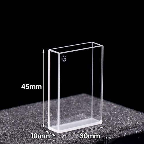 Glass Rectangular Cuvette, 8 / 28mm Pathlength, 9 mL, Glued, QG24588-4