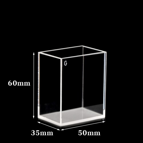Glass Rectangular Cuvette Tank, 31 / 46mm Pathlength, 82 mL, Glued ...