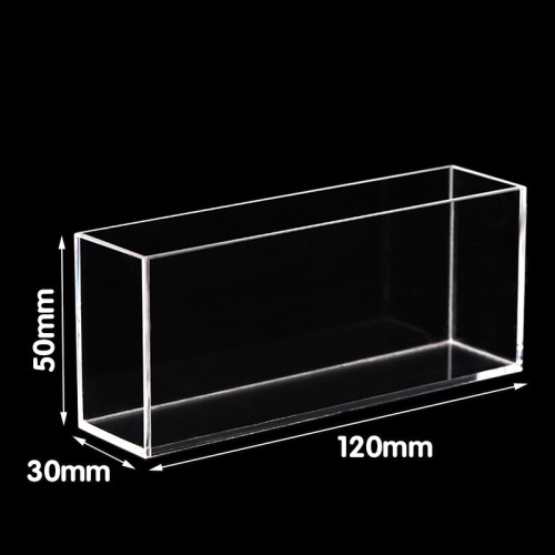 Glass Rectangular Cuvette, 27 / 117mm Pathlength, 150 mL, Glued, QG24592-5