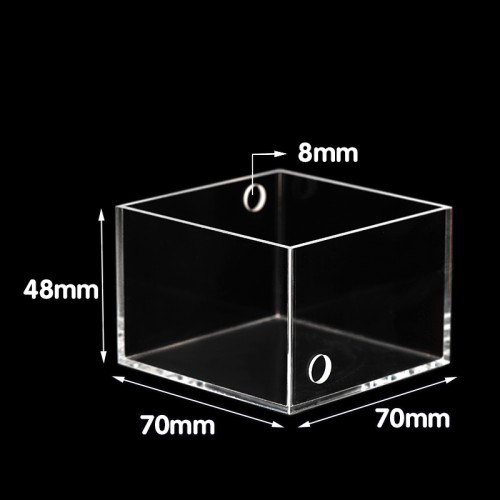 Glass Rectangular Cuvette, 66mm Pathlength, 200 mL, Glued, QG24593-5