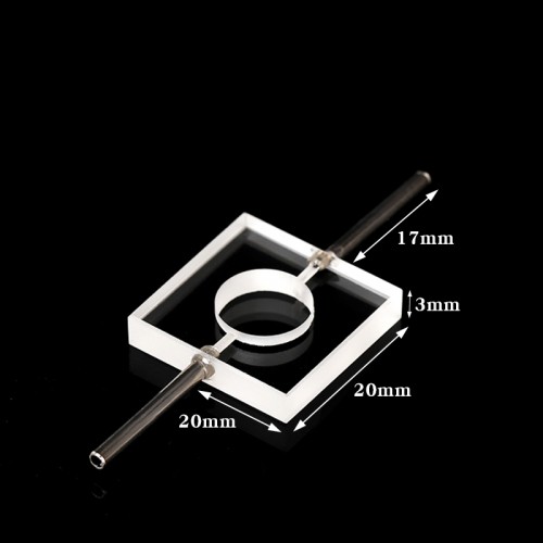 Quartz Flow Cuvette, 2mm Pathlength, 150 uL, Glued, QG24725-2
