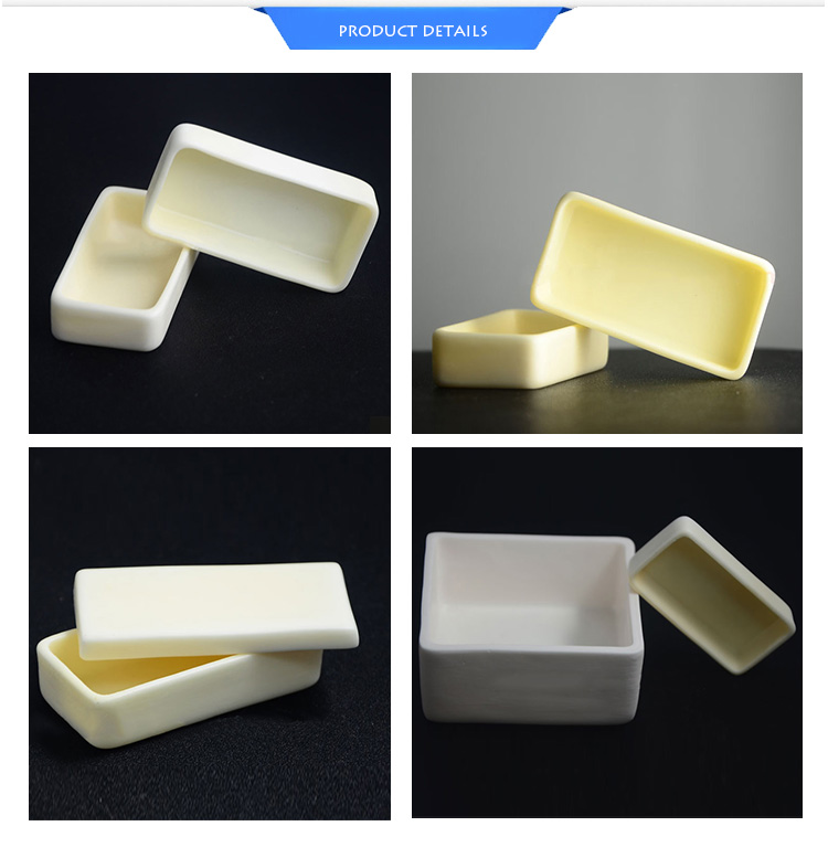 AC03060, 60mm(L), 30mm(W), 15mm(H), Alumina, Rectangular Crucible